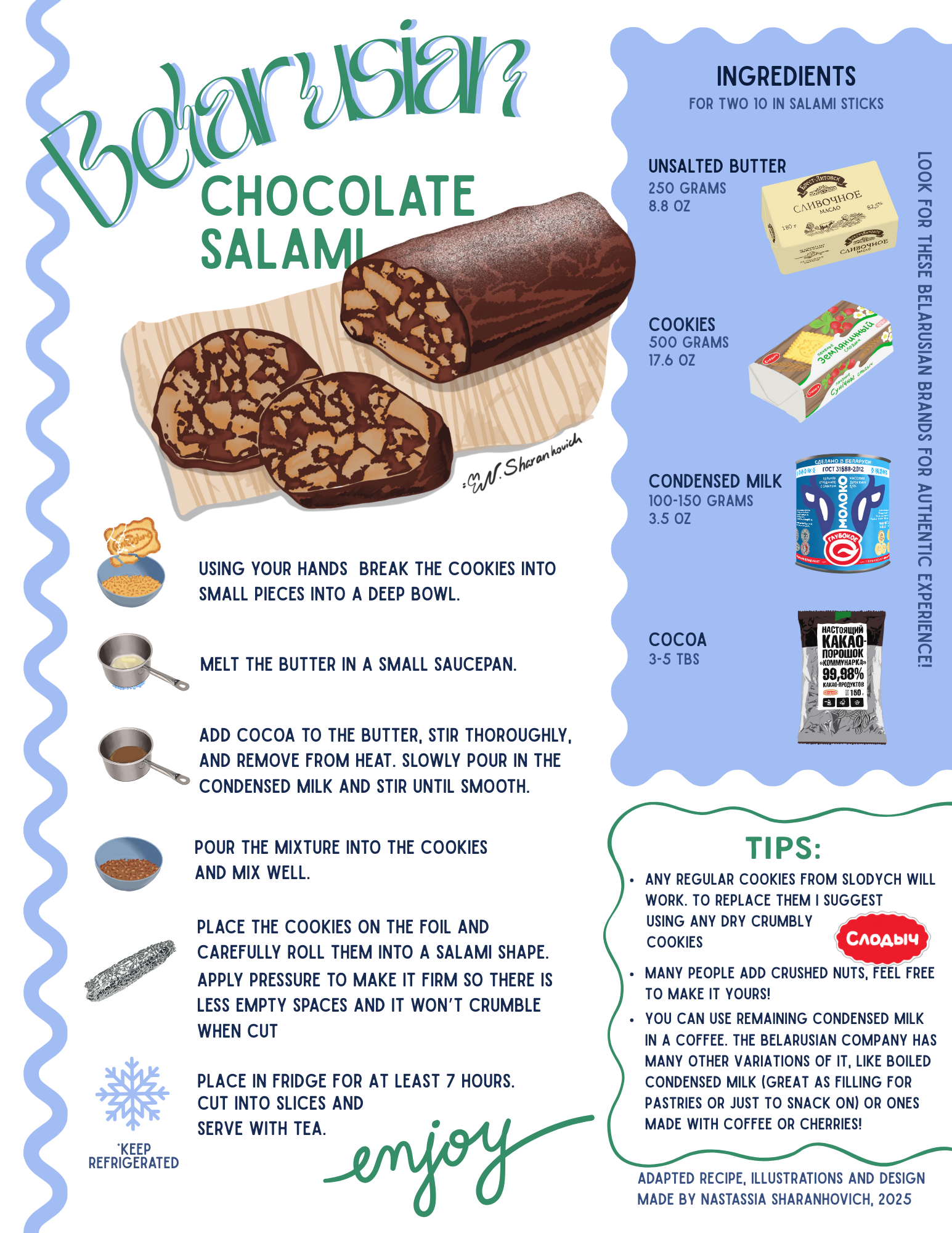 Belarusian Chocolate Salami Recipe – Nastassia Sharanhovich
